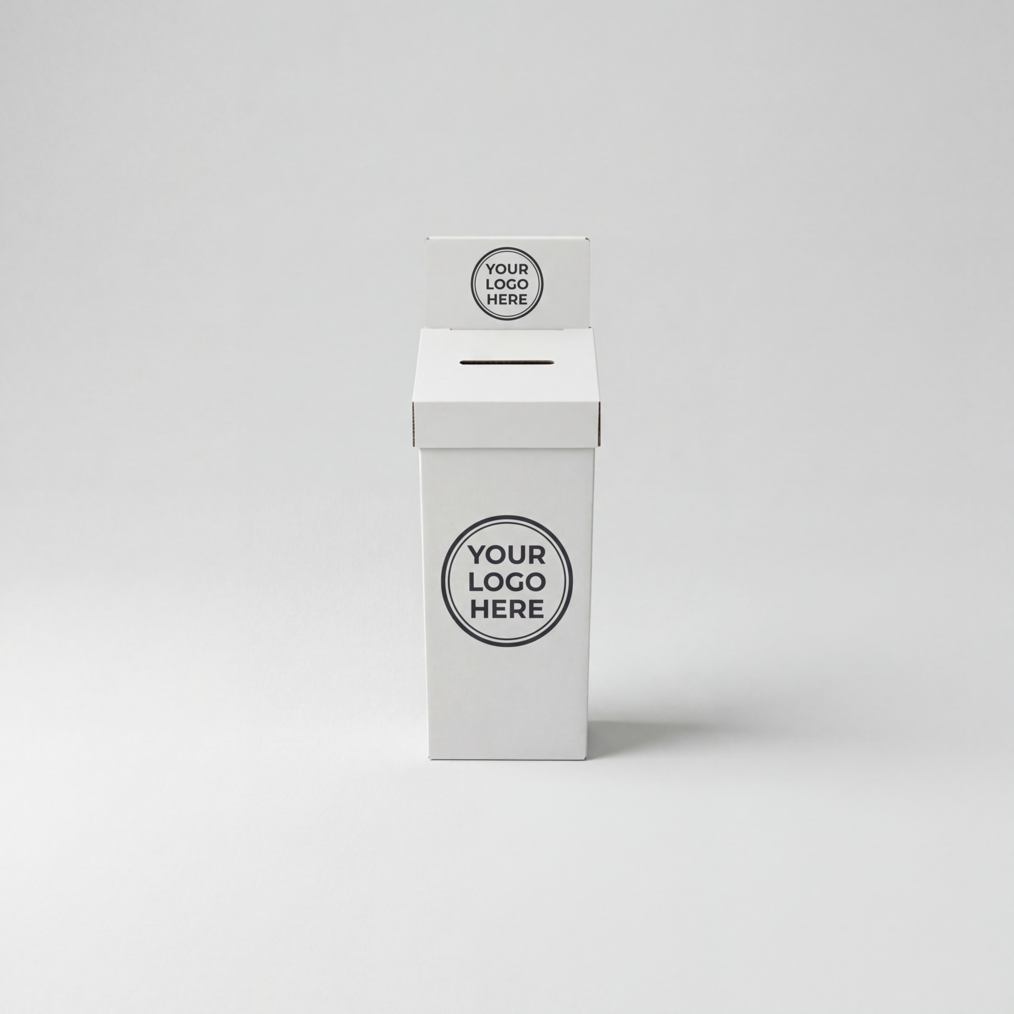 Large White Freestanding Cardboard Entry Box | 3mm White | 300L x 300W ...