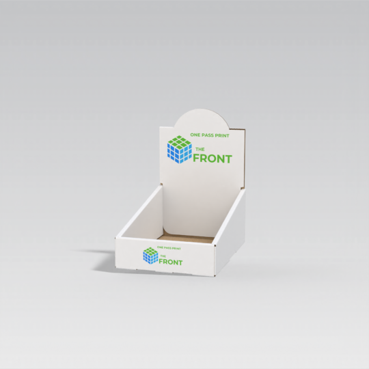 160 x 225mm Counter Top Display Box | 3mm White | 100RH x 50FH (mm ...