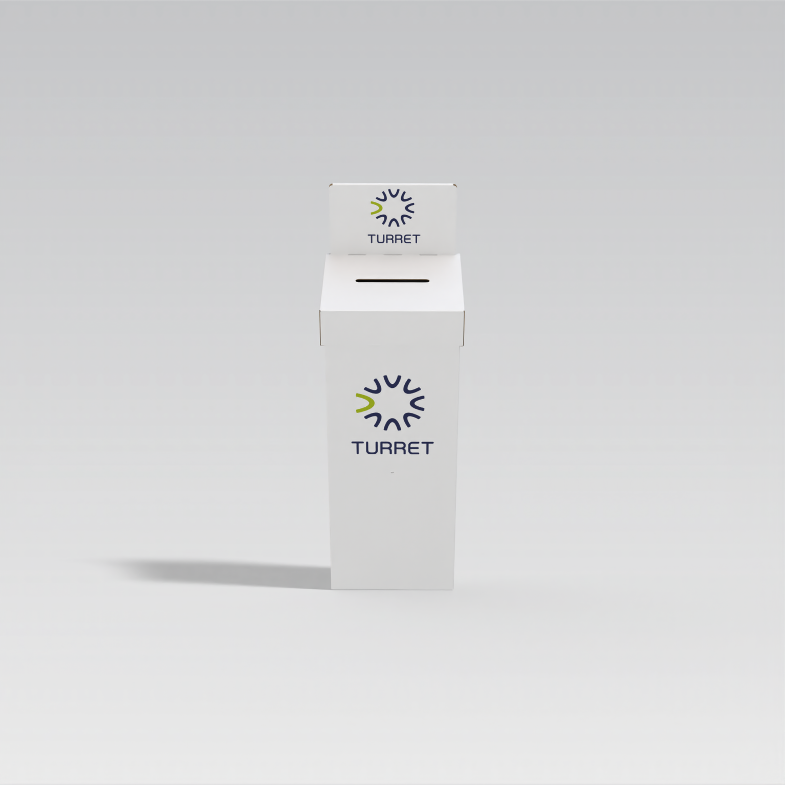 Large White Freestanding Cardboard Entry Box | 3mm White | 300L x 300W ...