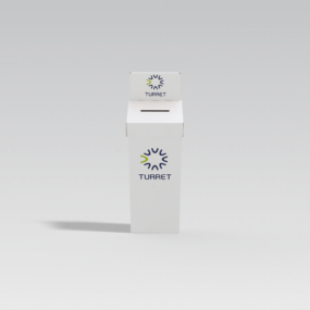 Large White Freestanding Cardboard Entry Box | 3mm White | 300L x 300W ...