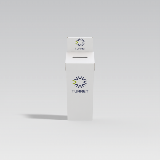 Large White Freestanding Cardboard Entry Box | 3mm White | 300L x 300W ...