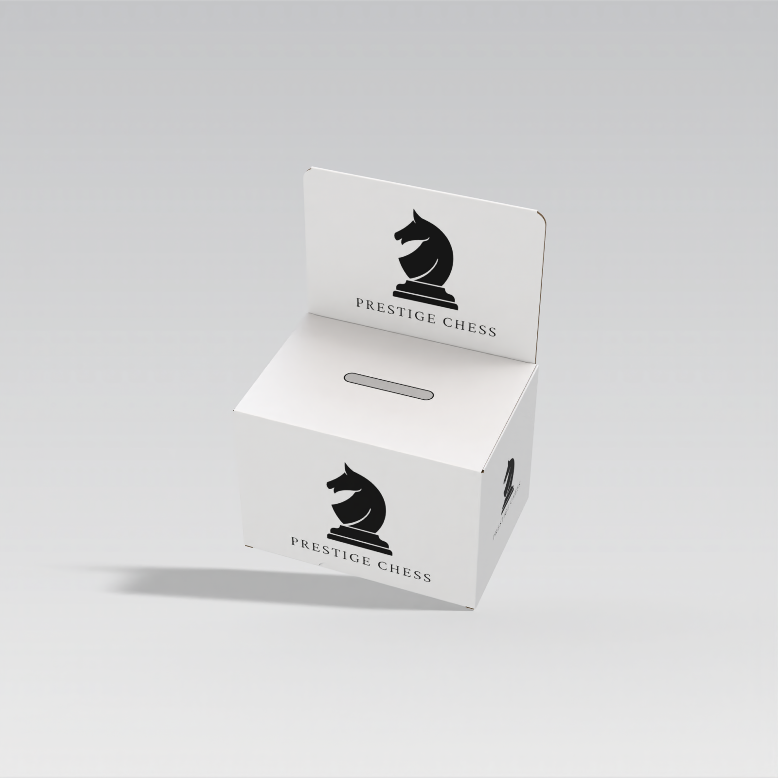 White Tabletop A4 Cardboard Entry Box | 2mm White | 305L x 215W x 215H ...