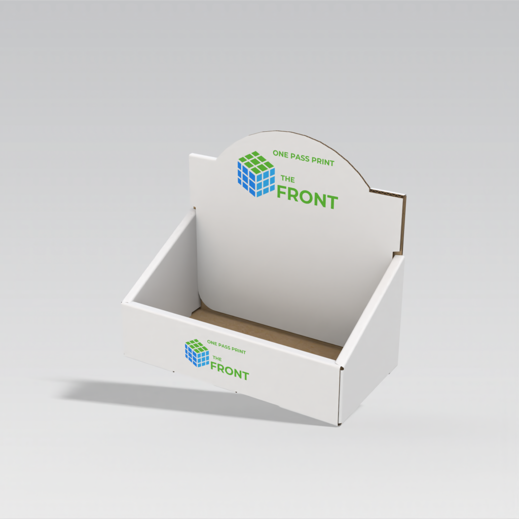 200 x 100mm Counter Top Display Box | 3mm White | 100RH x 50FH (mm ...